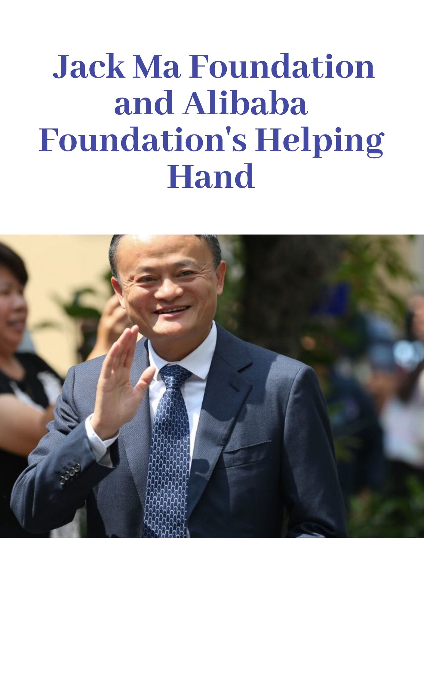 Jack Ma Foundation and Alibaba Foundation's Helping Hand • PINOYSTOP